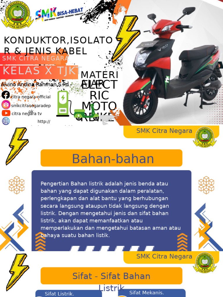 Materi Konduktor - Isolator Dan Jenis Kabel | PDF