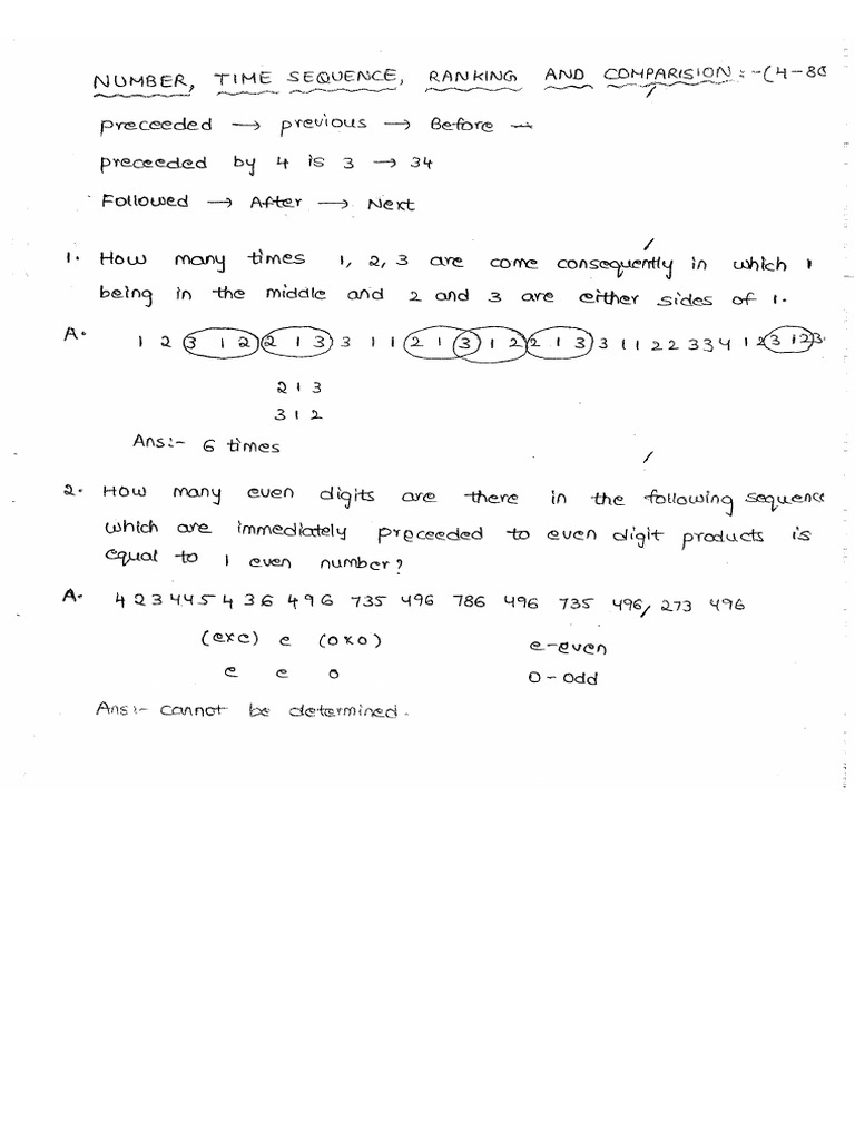 Time Sequence, Ranking and Comparision | PDF