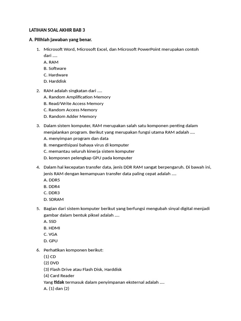 SOAL AKHIR Fix | PDF