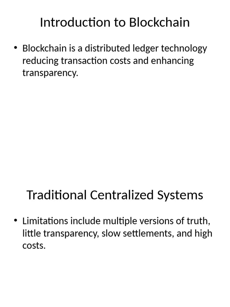 Blockchain For Managers Presentation-PG Students | PDF