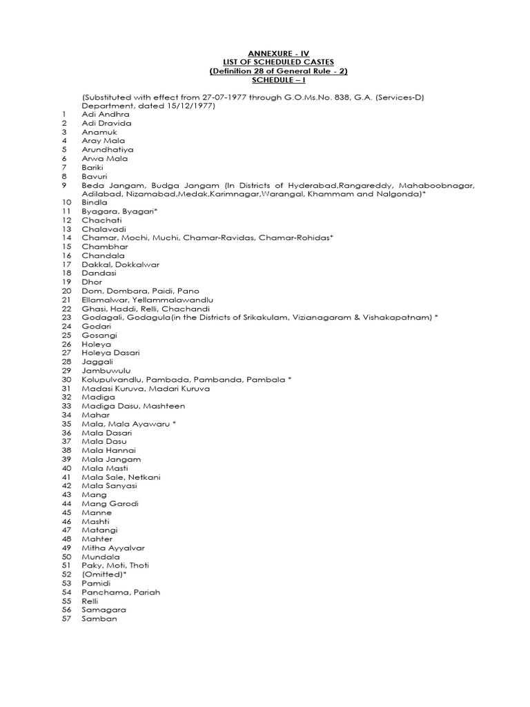 Rajaka Caste Classification Overview | PDF | South India | Social ...