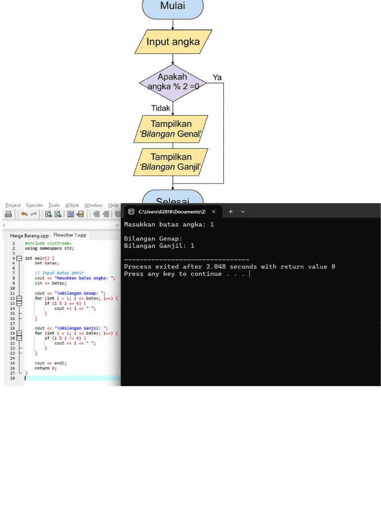 Flowchart Dan C++ | PDF