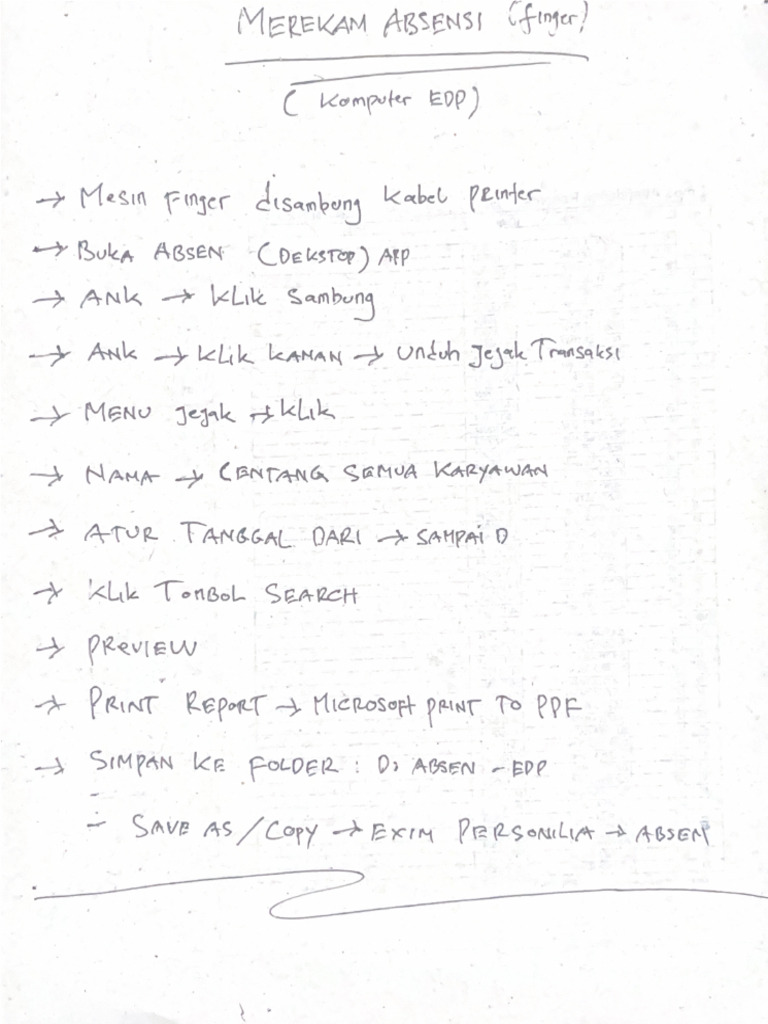 Tutor Mesin Absen | PDF