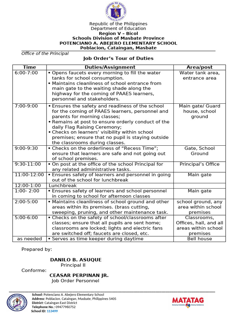 Job Order - Job Description | PDF