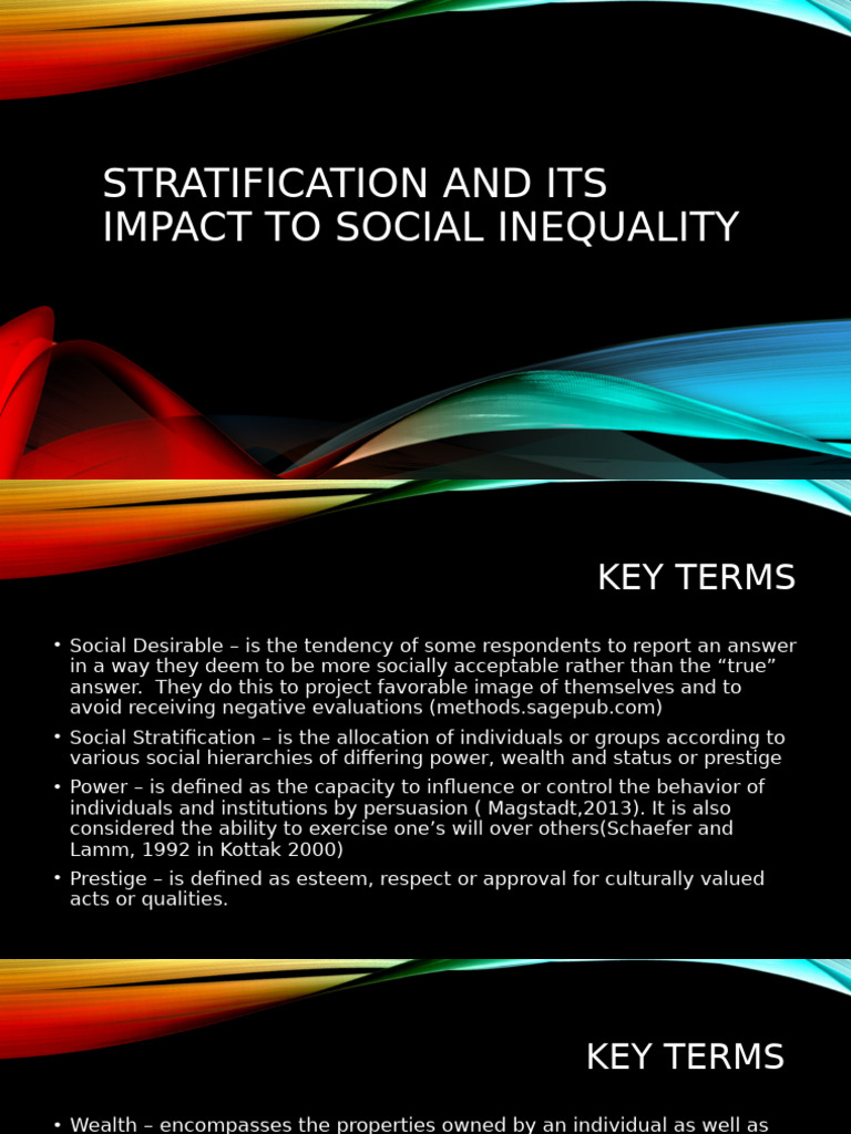 Module 7 Stratification and Its Impact To Social Inequality and Social ...