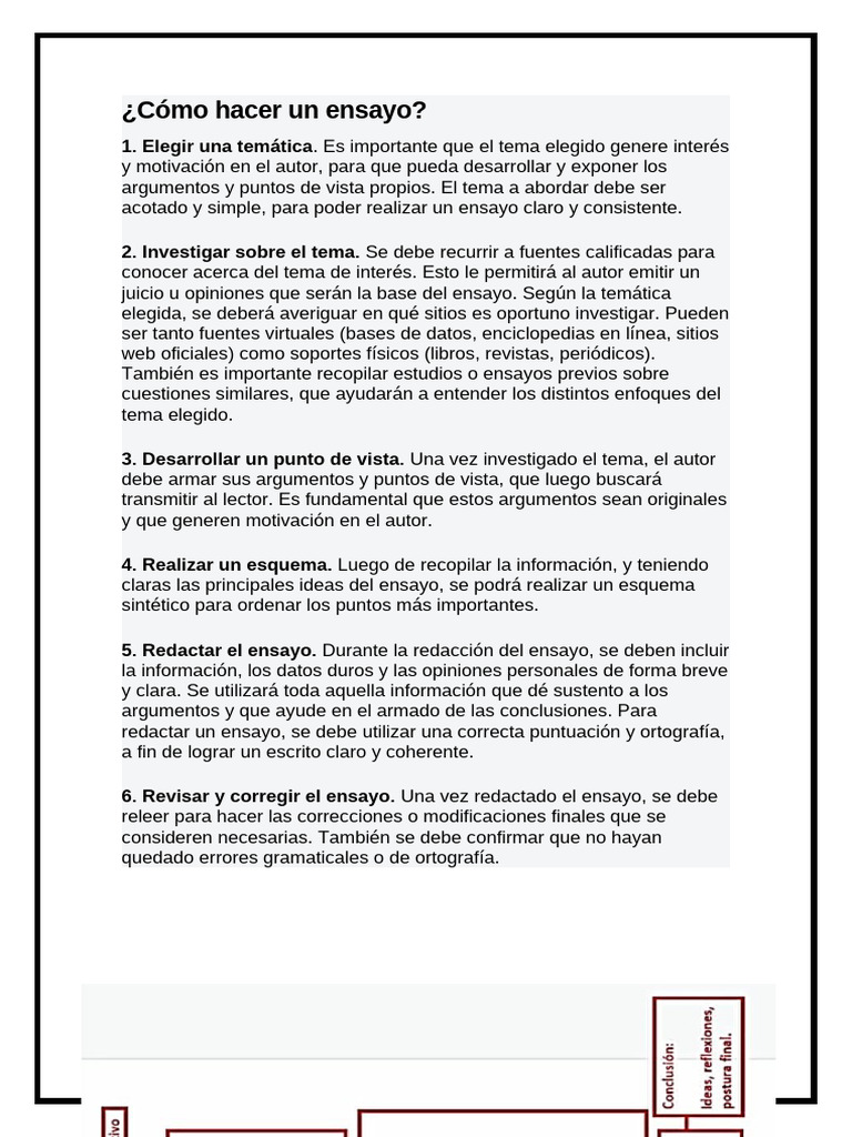 Guía para Escribir un Ensayo Efectivo | PDF