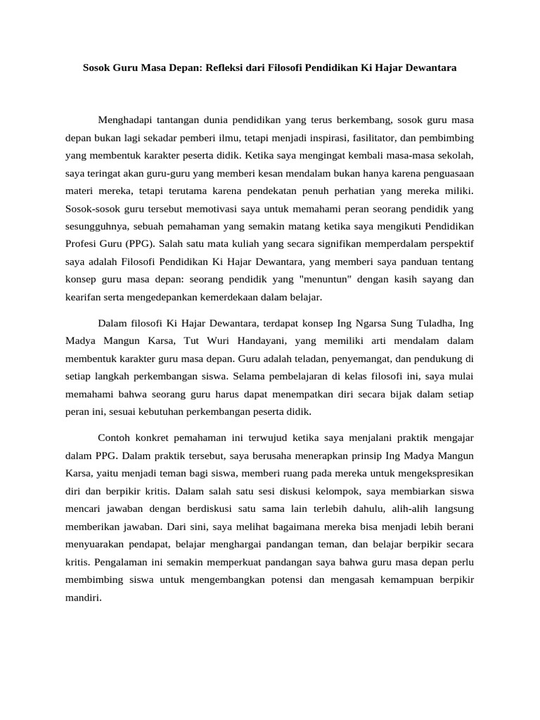 Filosofi Ki Hajar Dewantara dalam Pendidikan | PDF