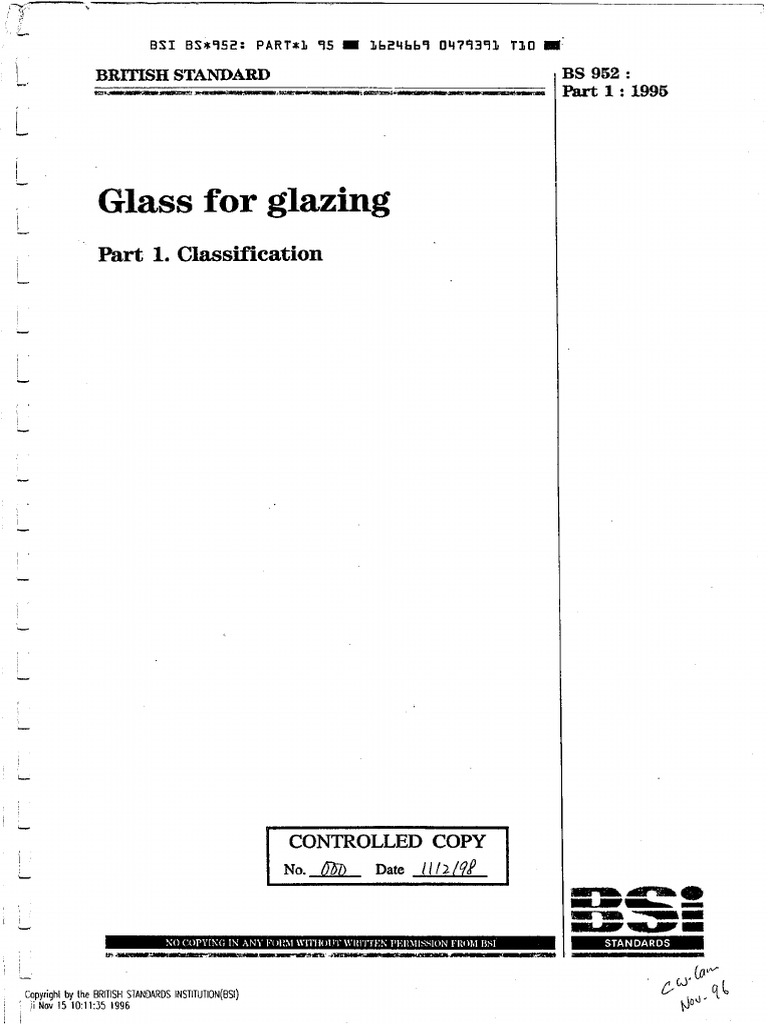 BS 952 PT 1-1995 | PDF