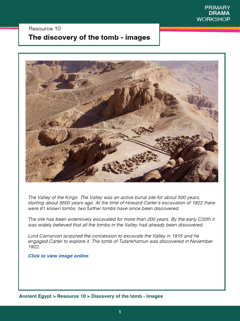 Framework - 3 - Resource - 10 The Discovery of The Tomb | PDF | Egypt ...