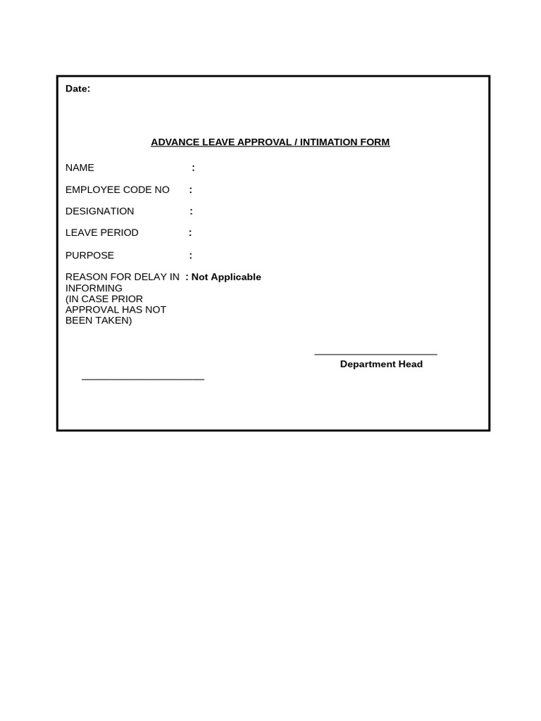 Leave Application | PDF