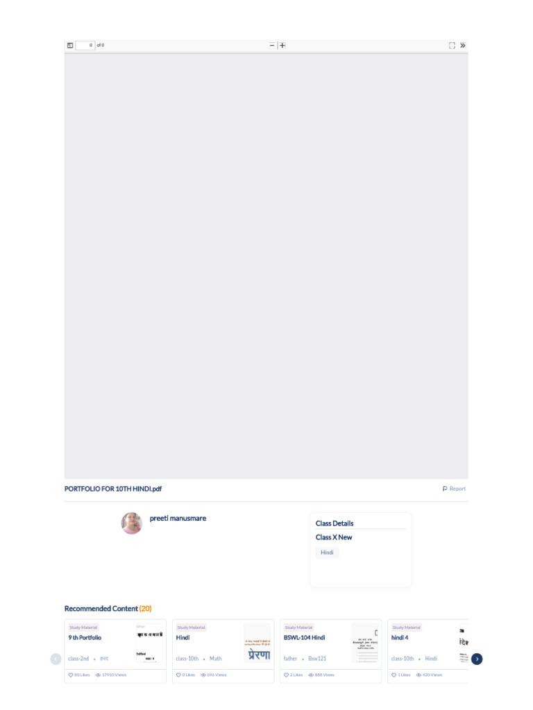 WWW Teachmint Com Tfile Studymaterial Class 10th Hindi Portfoliofor10thhindipdf 3846513a 3459 ...