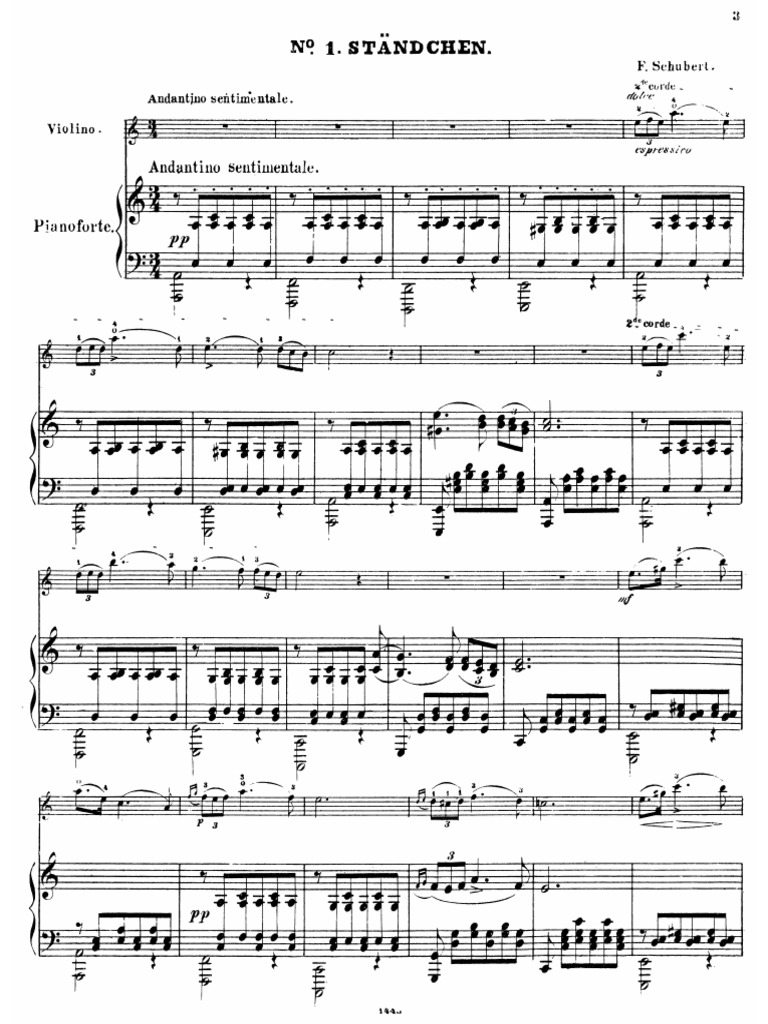 Schubert Staendchen Piano Violin | PDF
