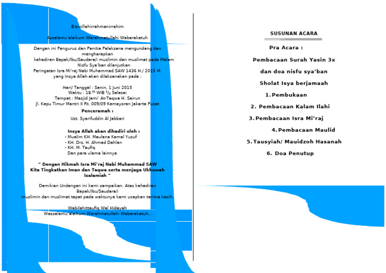 Surat Undangan VIP Belakang 2 | PDF