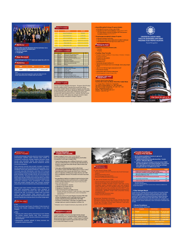 Brosur PPak Untuk Perkuliahan Agustus 2025 | PDF