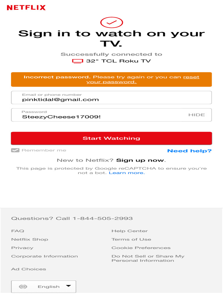 Netflix Login and Support Information | PDF
