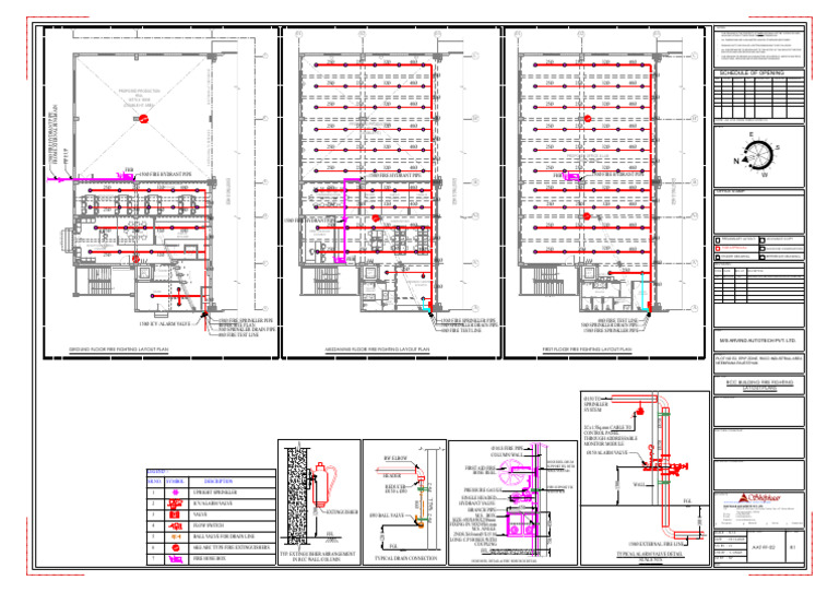 02 RCC Building All Floor Fire Fighting Layout Plans r1 | PDF ...