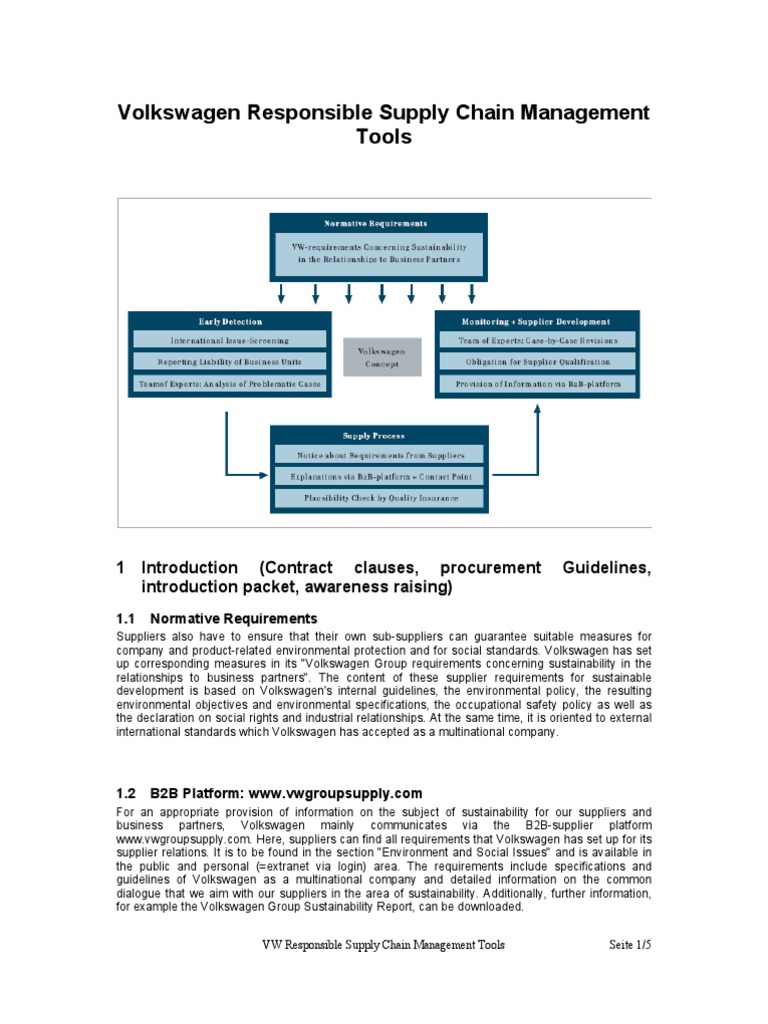 VW Supply Chain Managment Tool Training v2 | Supply Chain | Stakeholder ...