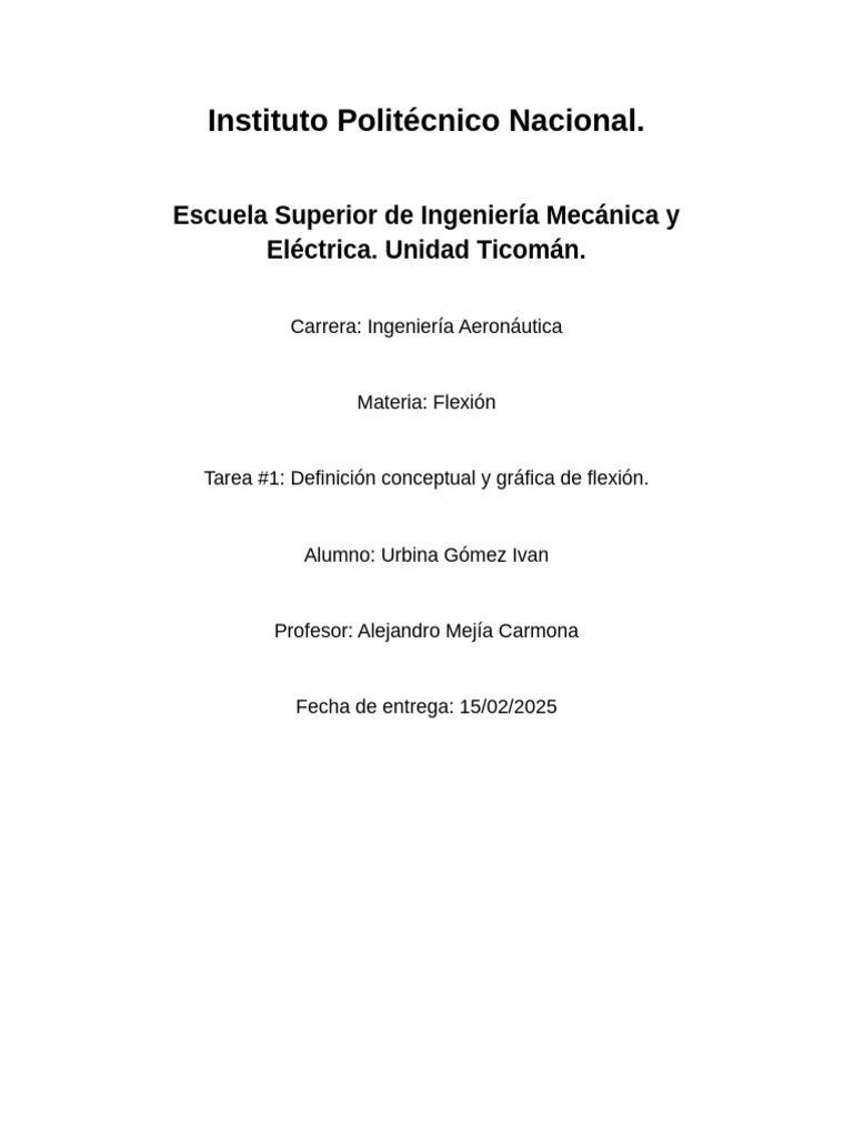 Tarea 1. Flexion | PDF | Doblar | Viga (Estructura)