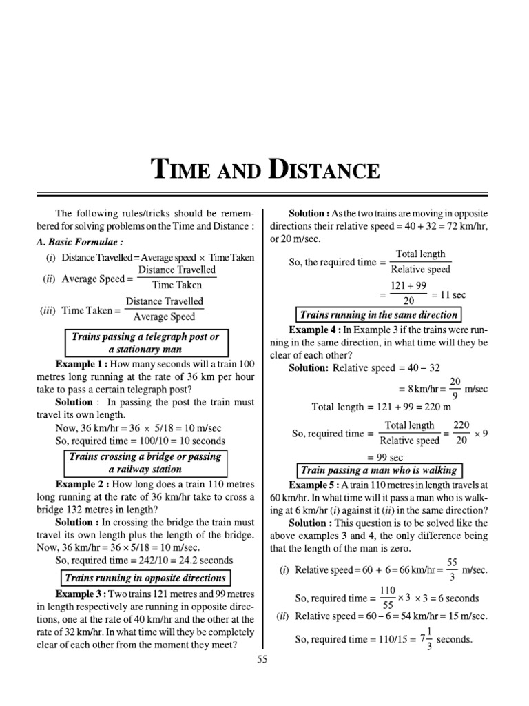 Time and Distance | PDF