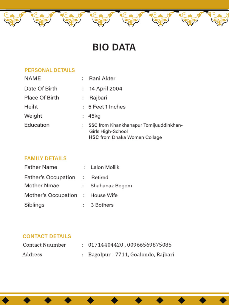 Biodata | PDF