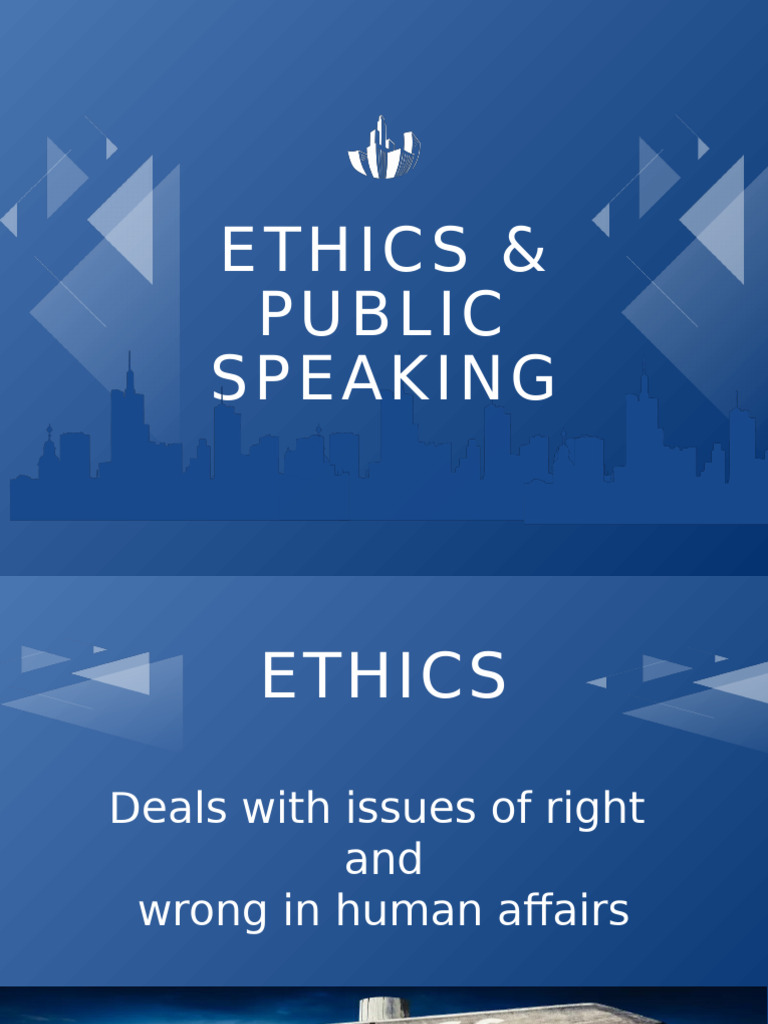 Ethics in Public Speaking Guide | PDF