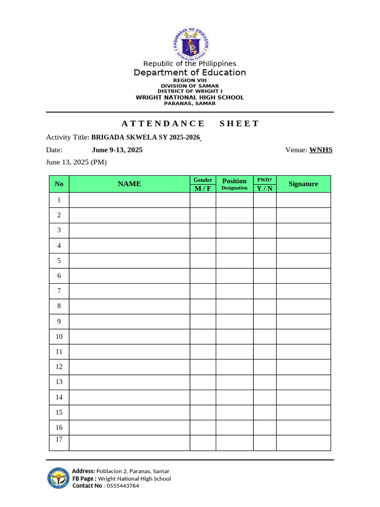 Attendance SLAC Oct18 | PDF | Philippines | Government Institutions