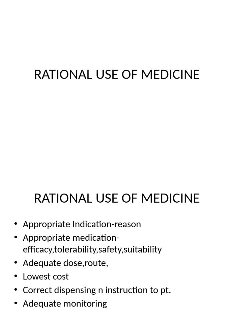 Rational Use of Medicine Guidelines | PDF | Cohort Study | Randomized ...