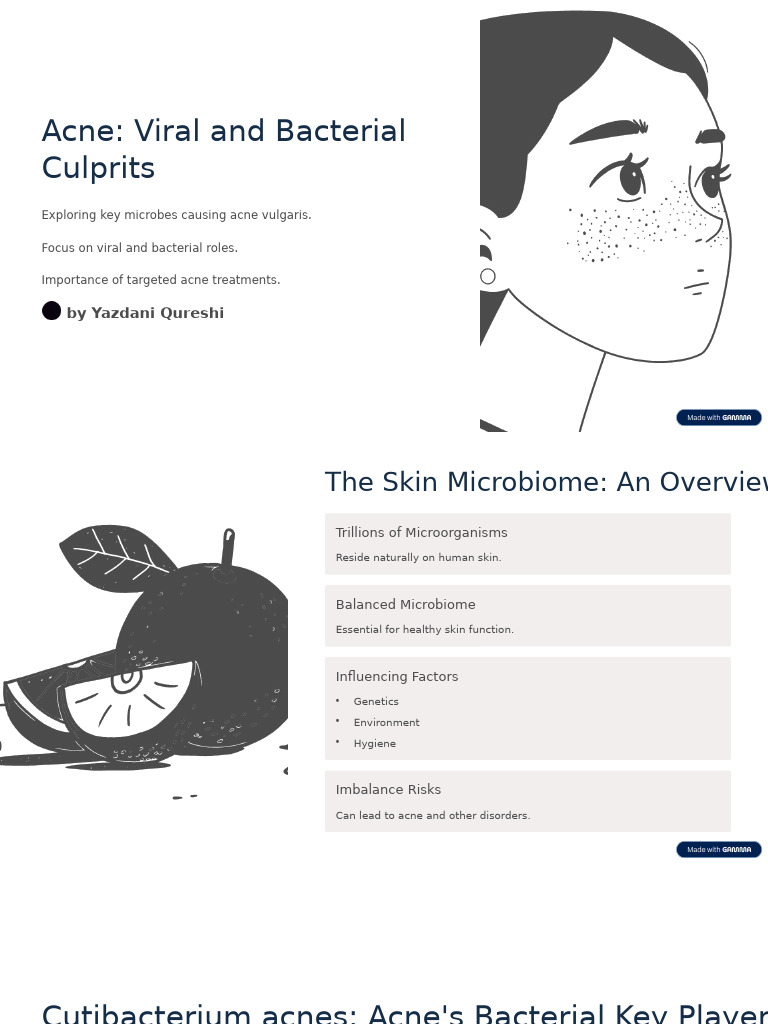 Acne Viral and Bacterial Culprits | PDF | Microbiology | Medical ...