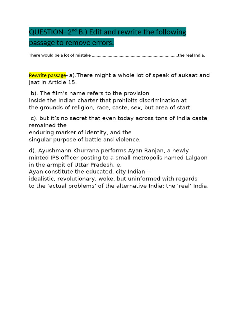 English Assign. | PDF