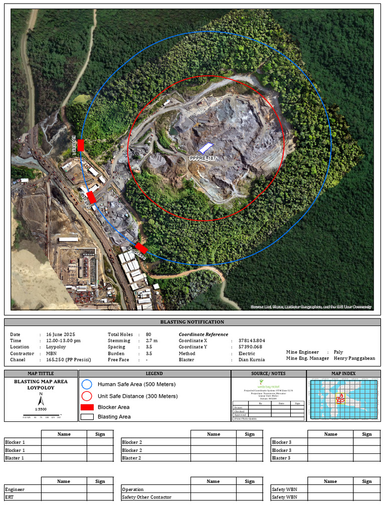 20250616 Blasting Map Loypoloy PPPRE_187 | PDF | Geography | Geophysics