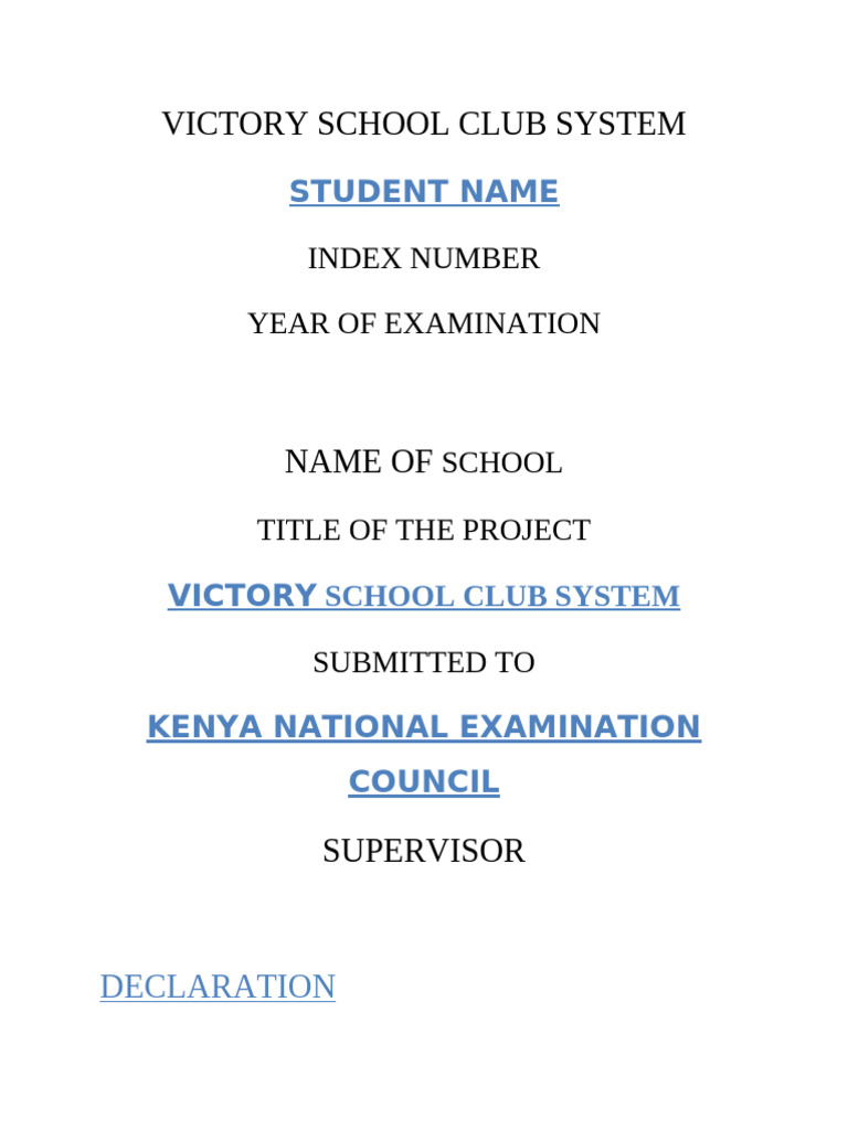 Victory School Club Management System | PDF | Usability | Databases