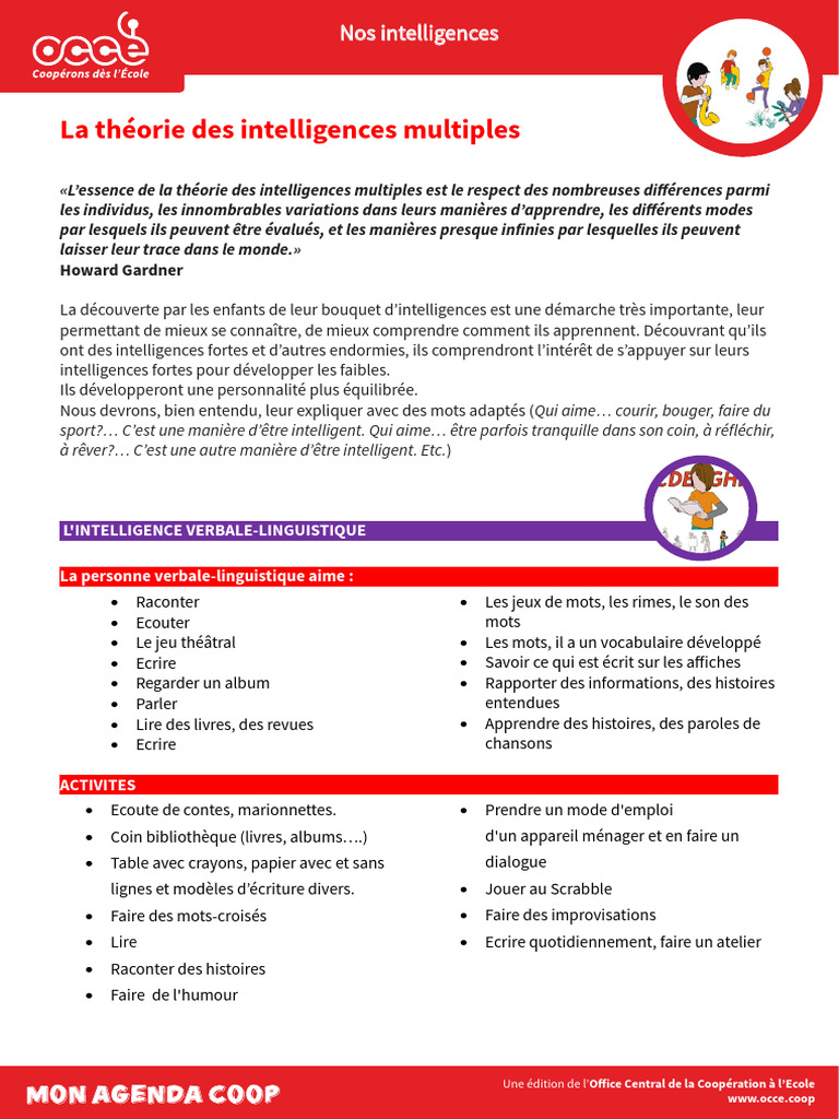 Découverte des intelligences multiples | PDF