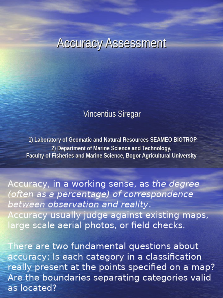 Accuracy Assessment in Remote Sensing | PDF | Sampling (Statistics ...
