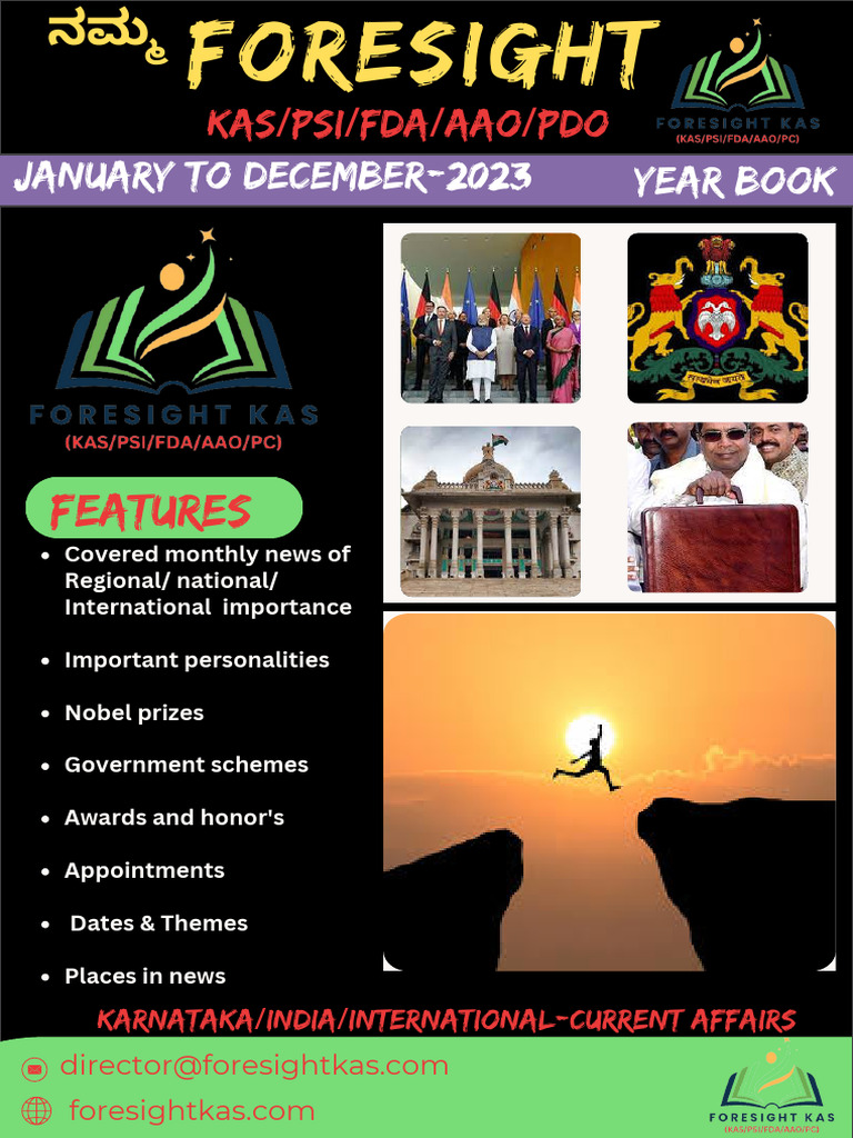 Foresight Current Affairs Year Book-2023 | PDF