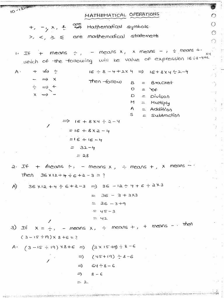 Mathematical Operations | PDF