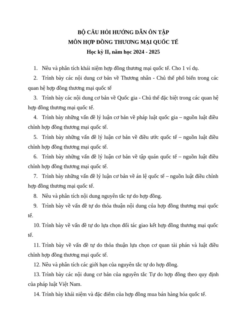 HDTMQT Bo Cau Hoi | PDF