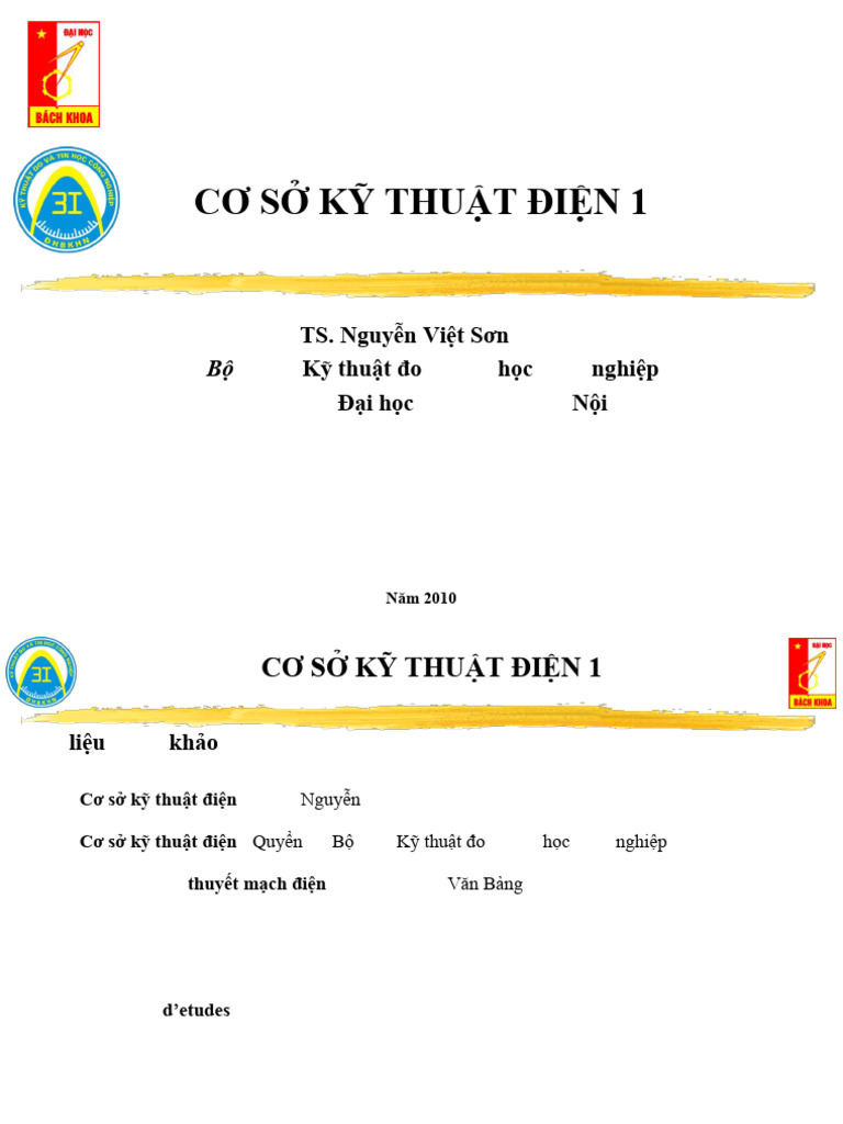 Co So Ky Thuat Dien 1 6955 | PDF