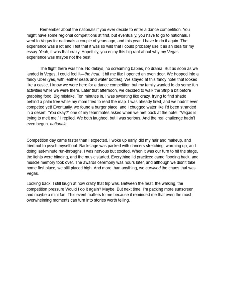 Kody Higginbotham - Person Narrative Essay | PDF