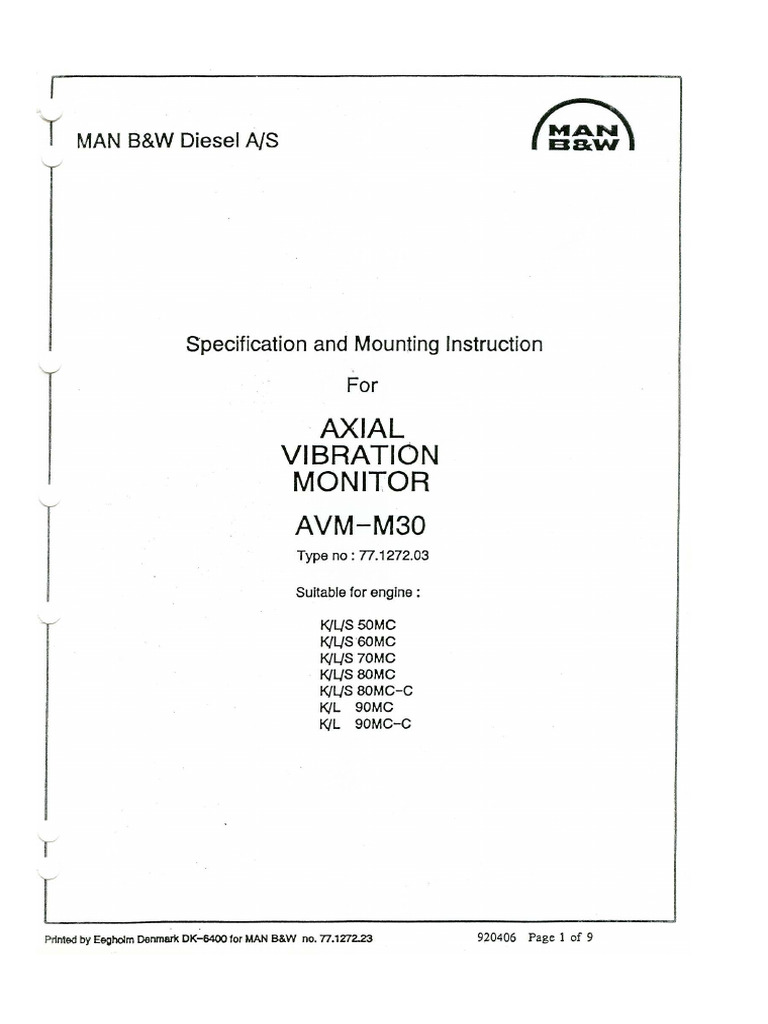Axial Vibration Monitor | PDF