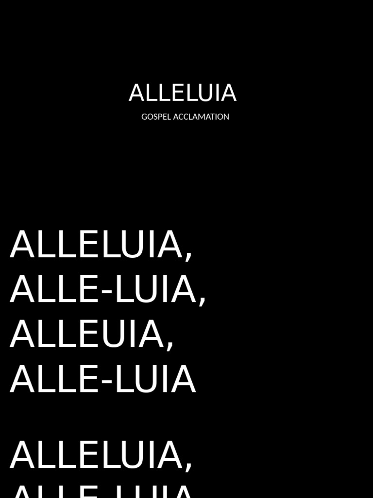 Alleluia | PDF