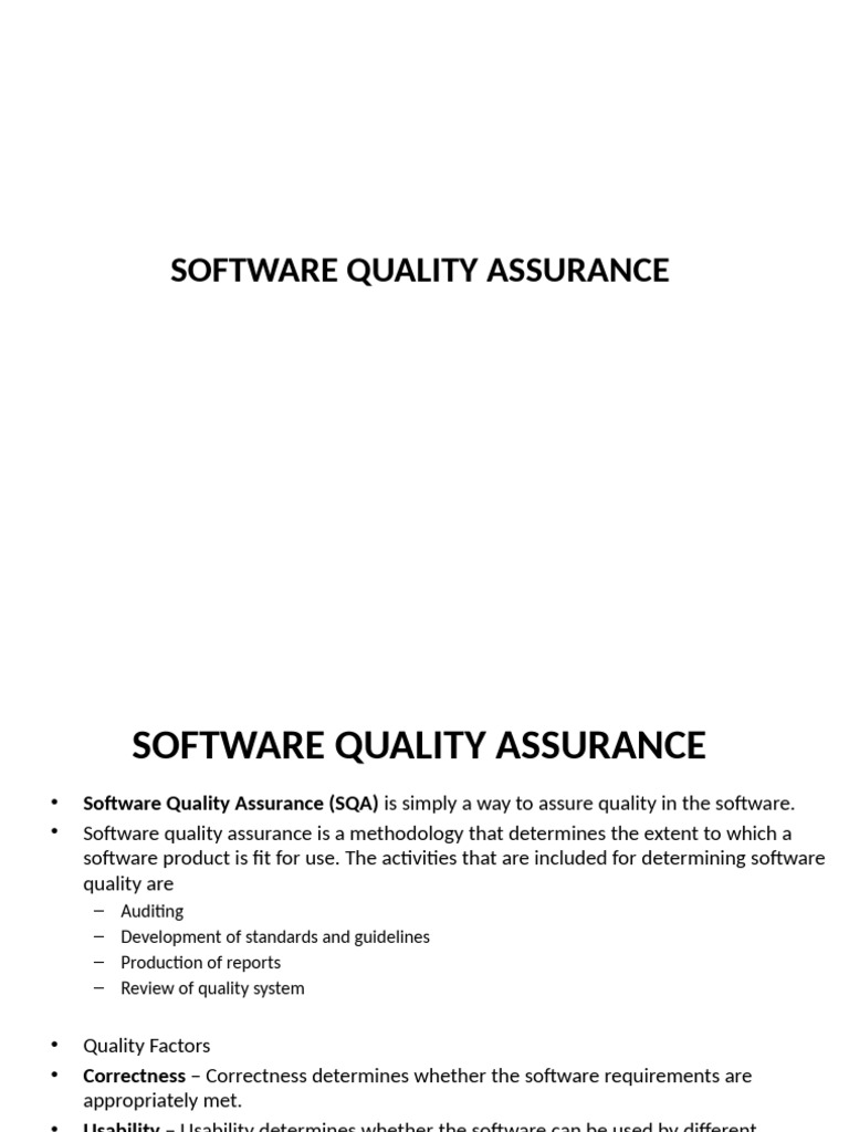 5.6 SQA - System Usability | PDF | Software Testing | Software