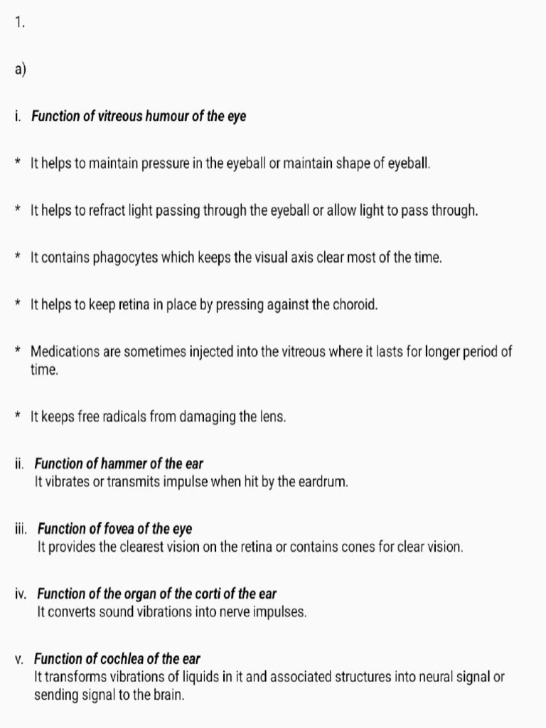 Inte - Science Theory Marking Scheme (Black Mock) | PDF | Eye ...