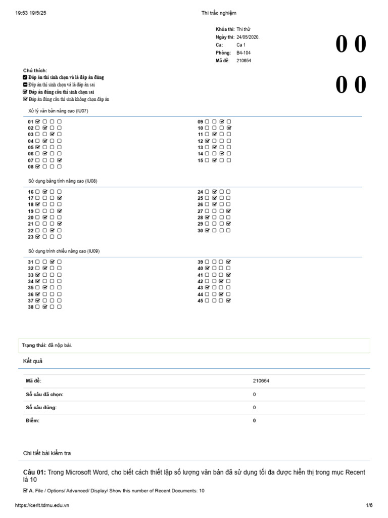 Thi trắc nghiệm nc2 | PDF