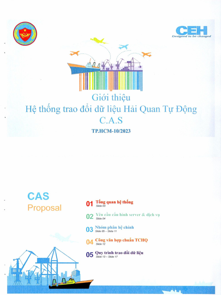 Gioi Thieu He Thong Trao Doi Du Lieu Hai Quan Tu Dong C.A - 0001 | PDF