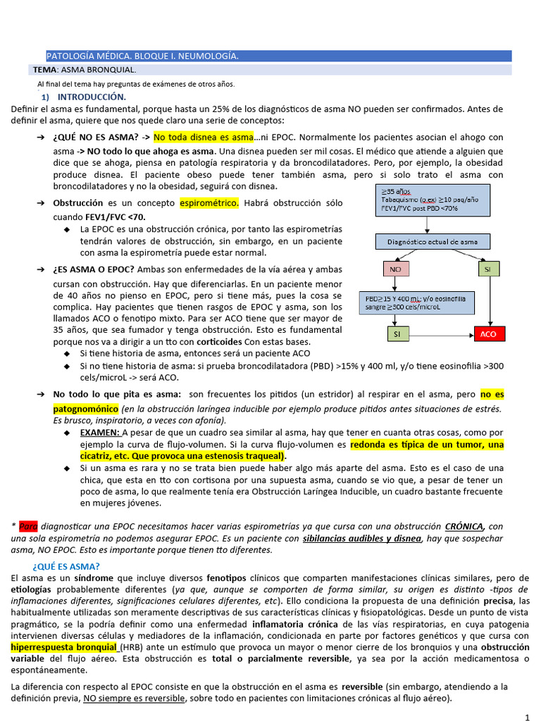 Tipos y diagnóstico del asma bronquial | PDF | Asma | Alergia