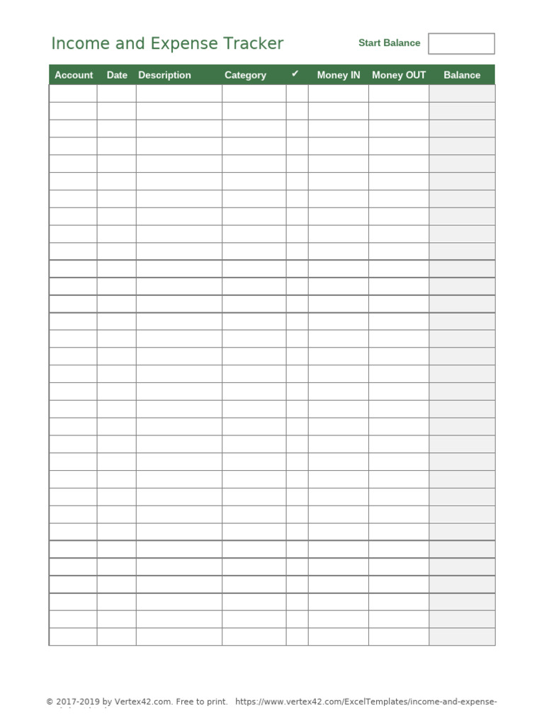 Income Expense Worksheet | PDF