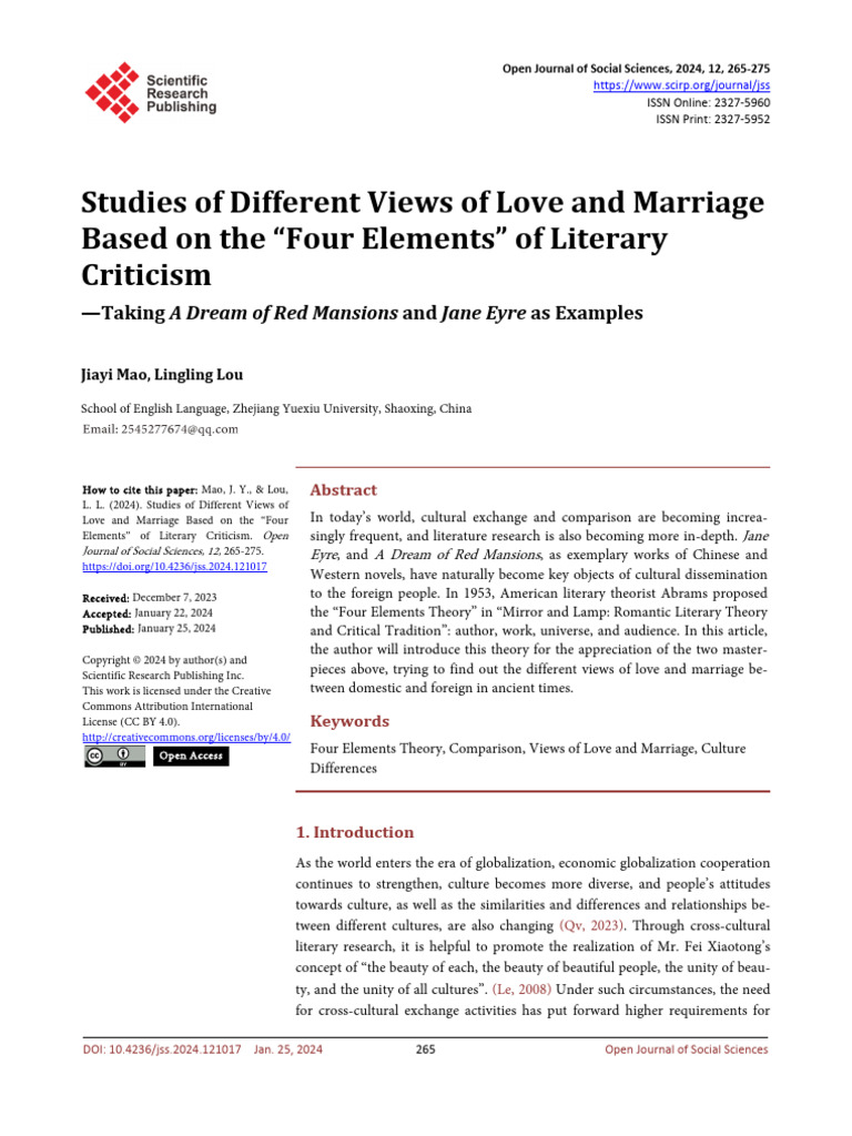 Love and Marriage in Red Mansions | PDF | Love | Novels