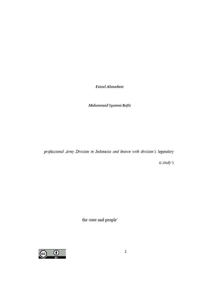Indonesian Tni Siliwangi Division Hijrah | PDF | Indonesia | Military