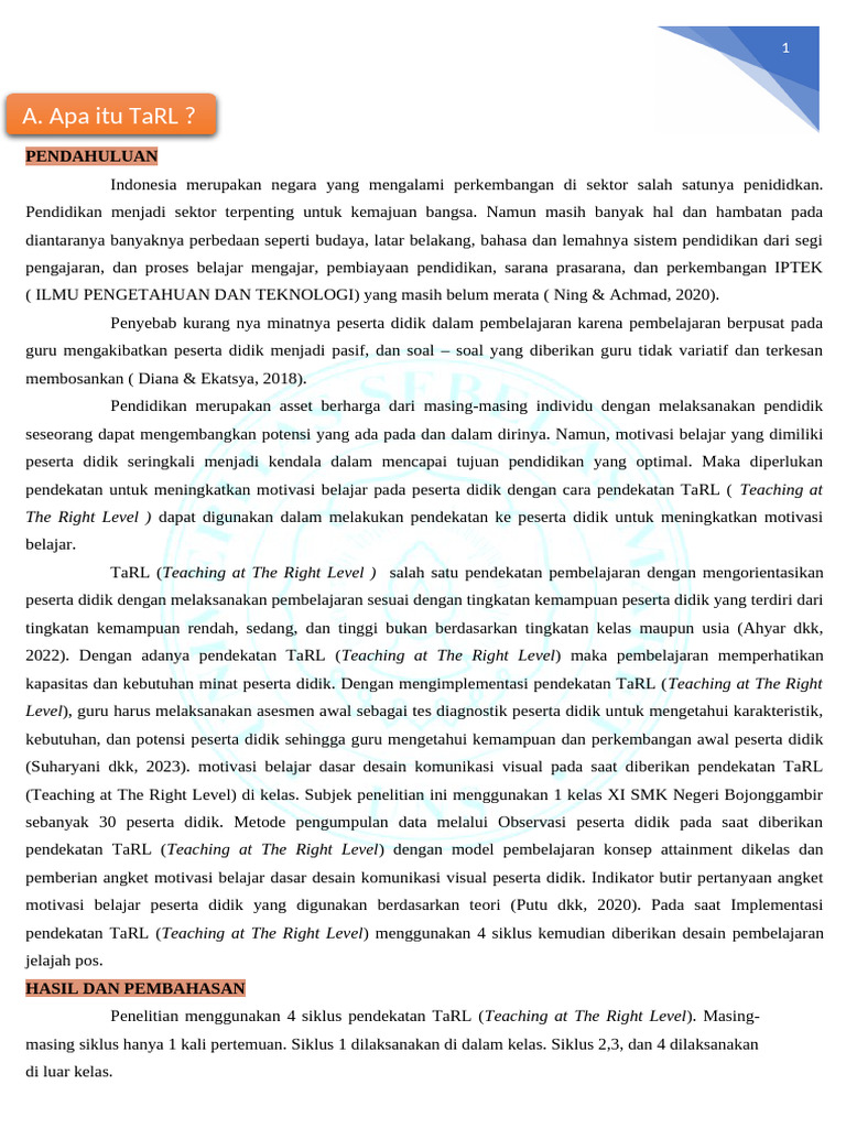 A. Apa Itu Tarl ?: Pendahuluan | PDF