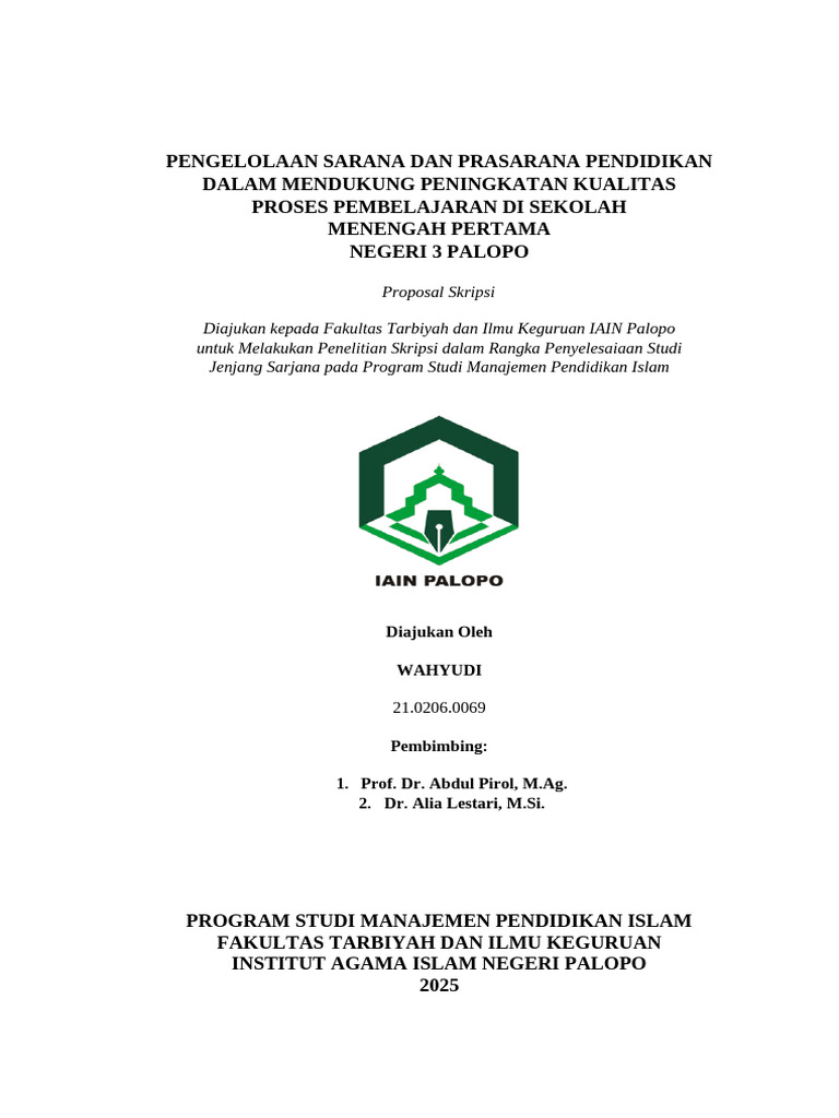 Revisi Wahyudi Proposal Setelah Sempro | PDF
